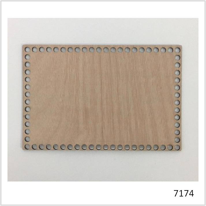 תחתית עץ לסריגה - גוון טבעי- מלבן - 30*20 ס"מ